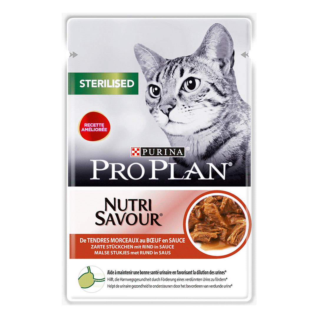 PRO PLAN STERILISED Nassfutter mit Rind | PURINA